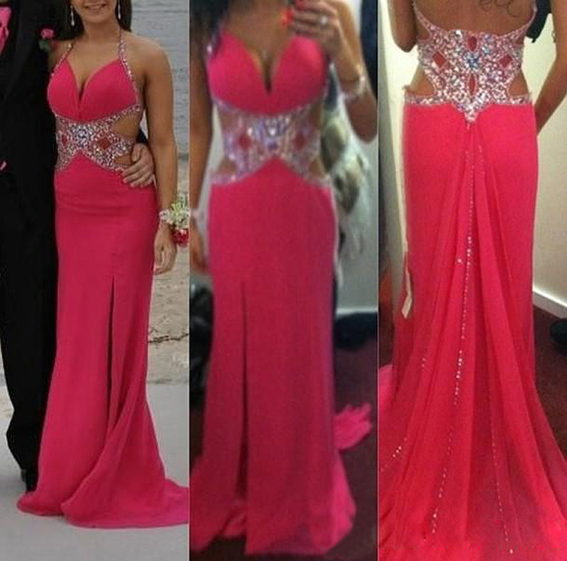 Red Prom Dress,Open Back Prom Gowns,Backless Prom Dresses,Sparkle Party ...