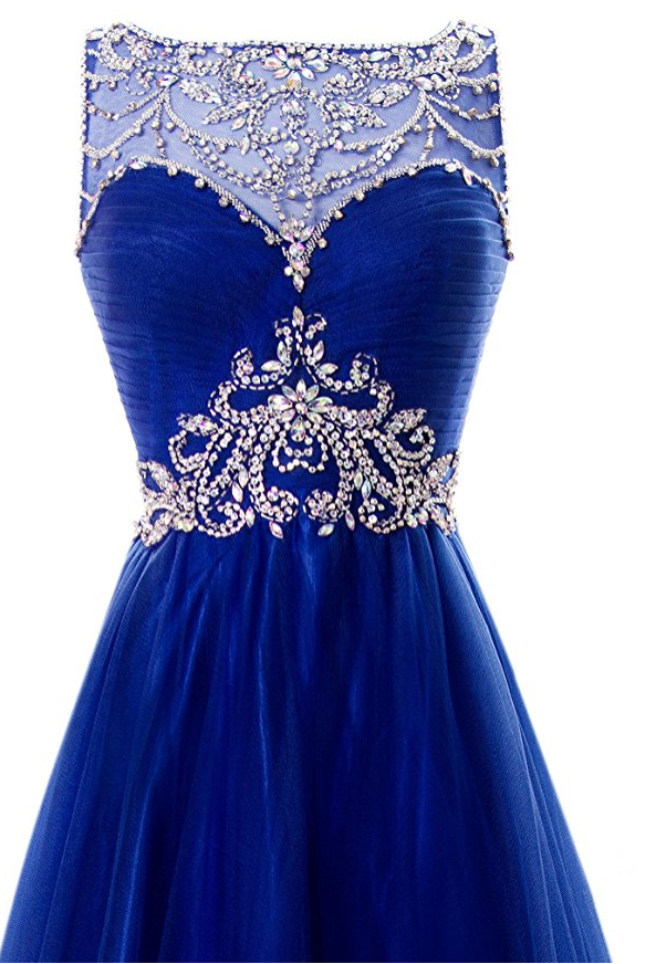 Formals Princess Ball Gown Prom Dress Illusion Neckline on Luulla