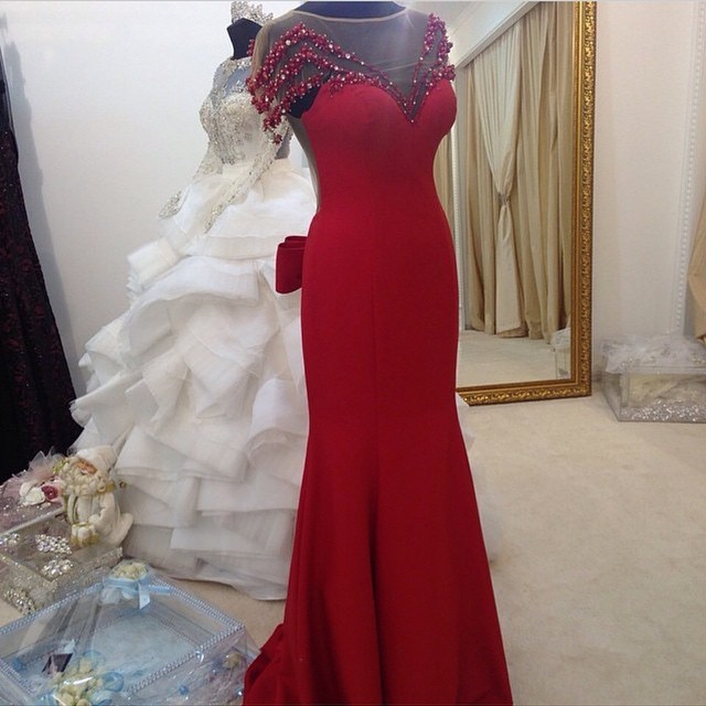 Red Prom Dress,Prom Dress,Red Prom Gown,Prom Gowns,Elegant Evening ...