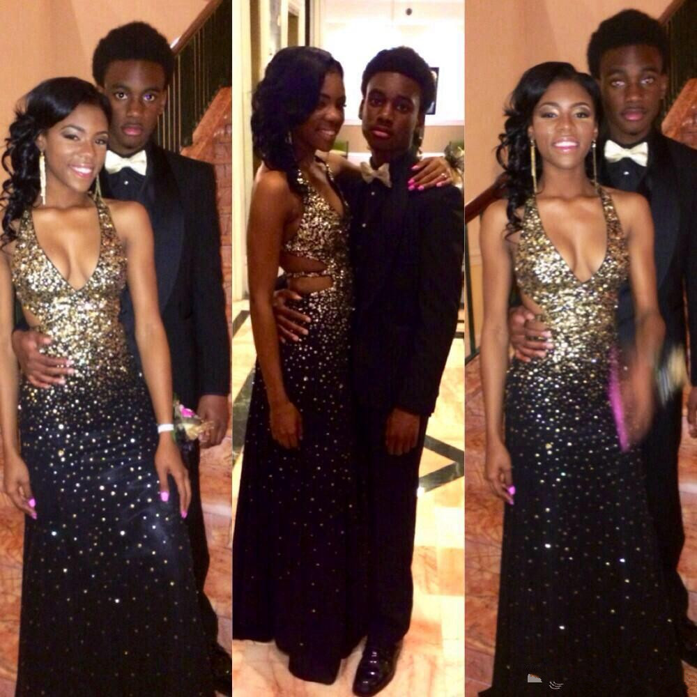2017 Custom Made Sparkle Beading Prom Dress,Deep V-Neck Prom Dress,Sexy ...